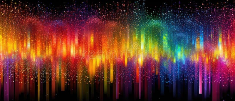 Rainbow Glow Wave Particle Abstract Background. Light Blurred of ...