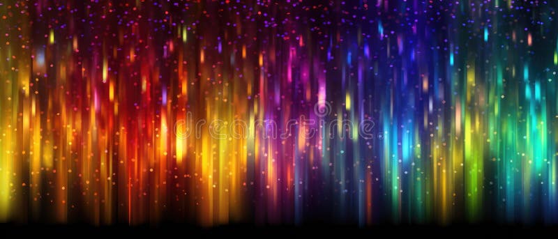 Rainbow Glow Wave Particle Abstract Background. Light Blurred of ...