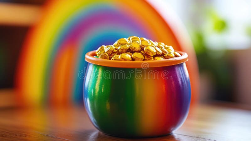 Rainbow Gold Coins Bowl Stock Photos - Free & Royalty-Free Stock Photos ...
