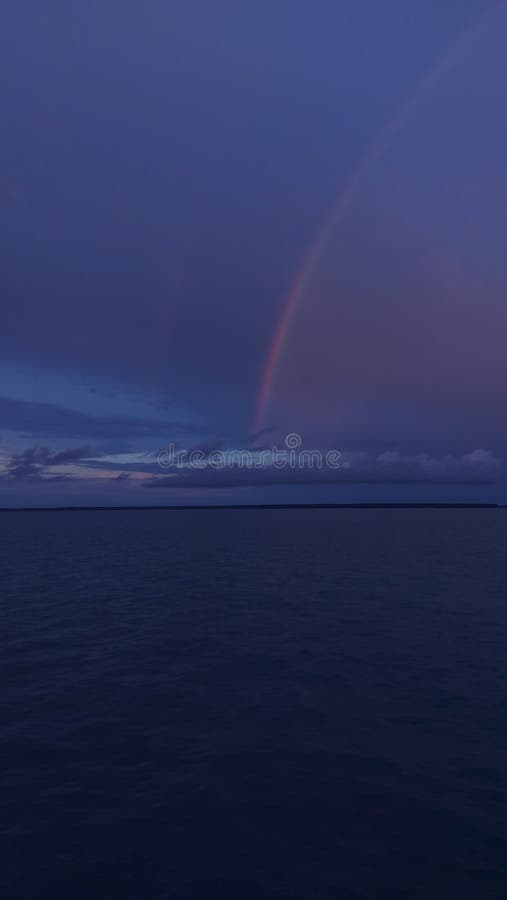 Rainbow is Good View Take Picture from Ship Stock Image - Image of good ...