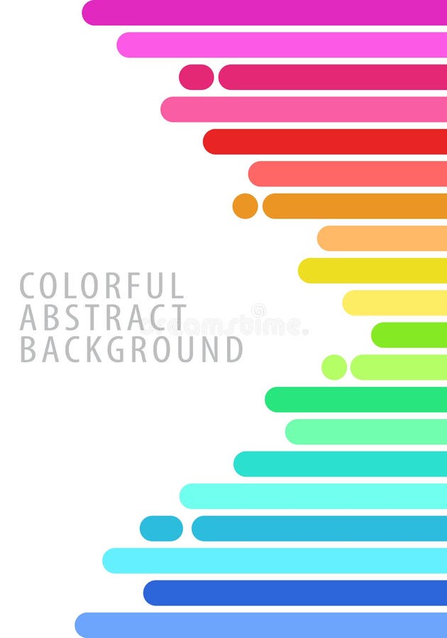 Rainbow Gradient Background Square Bars with Horizontally Rounded Ends ...