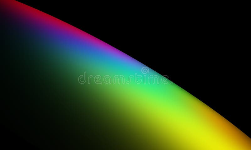 Rainbow Gradient on Black Background. Stock Illustration - Illustration ...