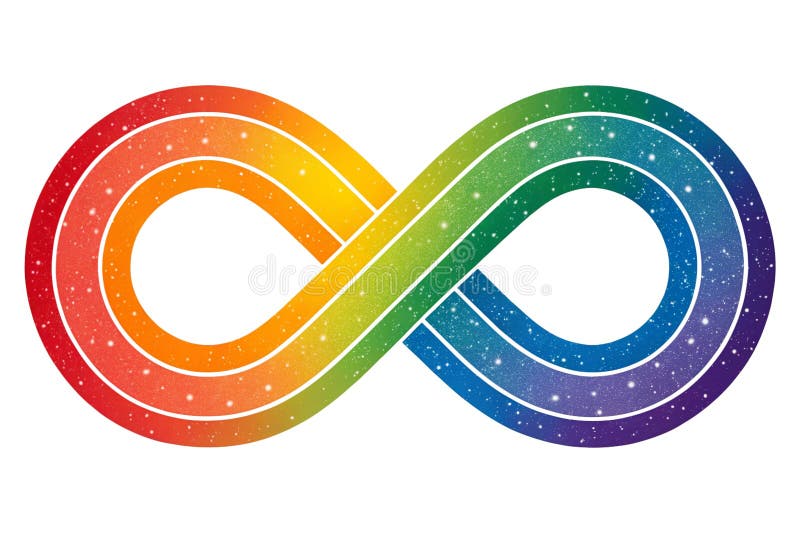 Rainbow Gradient Infinity Symbol Isolated on a White Background ...