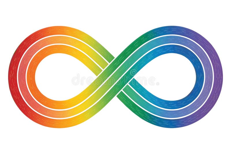 Rainbow Gradient Infinity Symbol Isolated on a White Background ...