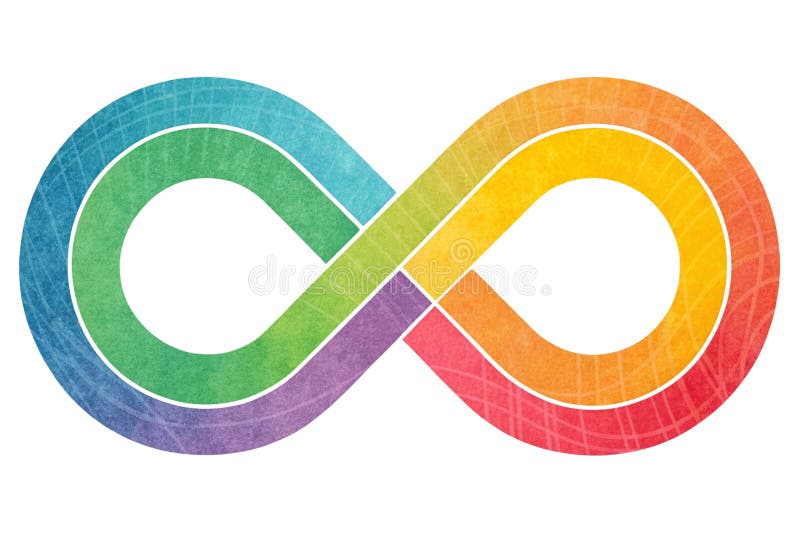 Rainbow Gradient Infinity Symbol Isolated on a White Background ...
