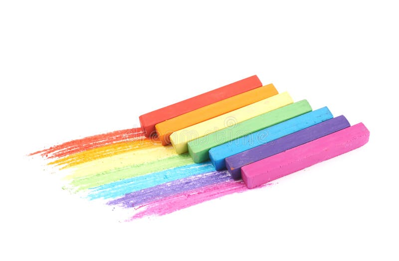 Rainbow Gradient Traces of Pastel Chalk Stock Photo - Image of artistic ...