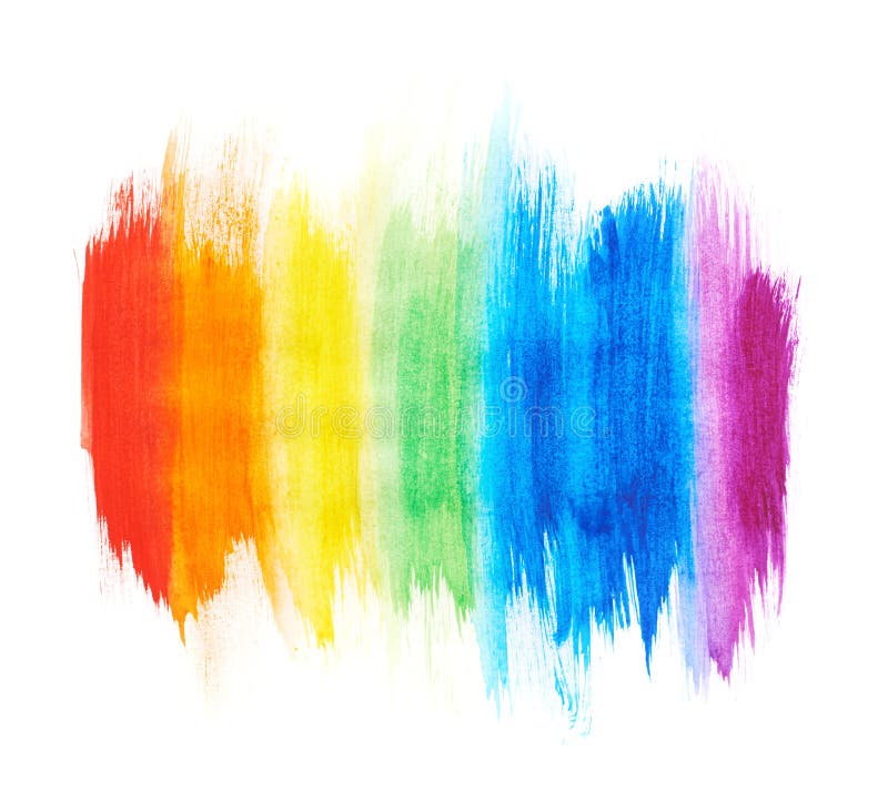 Rainbow Gradient Made with Paint Strokes Stock Image - Image of color ...