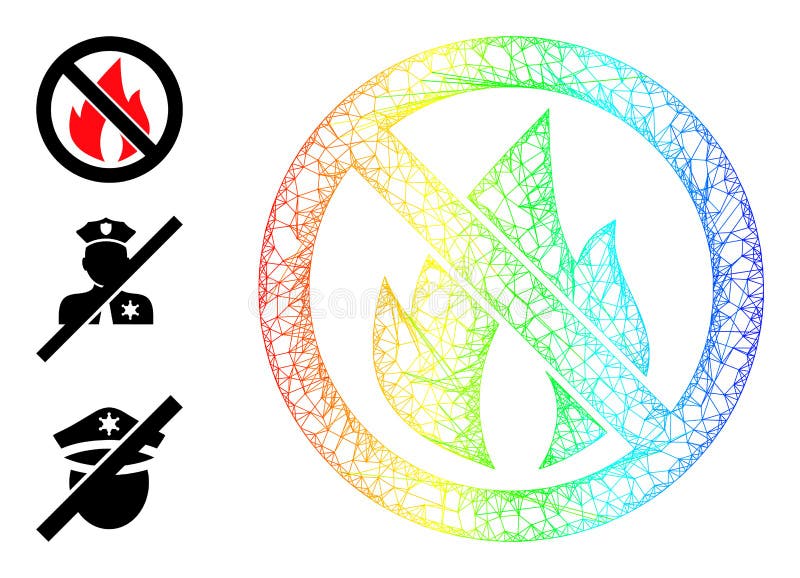 Stop Fire Sign with Angry Burning Flame Stock Illustration ...