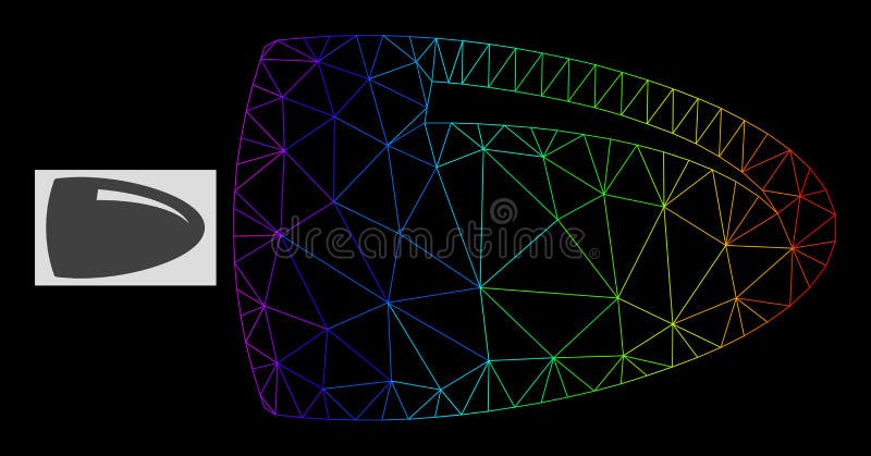Spectrum Gradiented Polygonal Net Bullet Icon Stock Vector ...