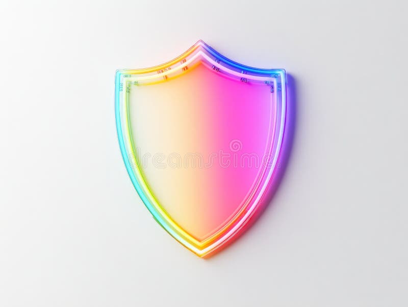 Rainbow Gradient Shield Glowing with Vibrant Colors, Symbolizing ...