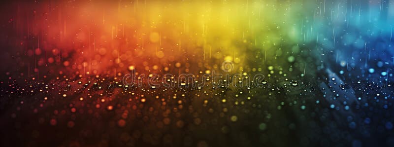 Abstract Rainbow Gradient with Water Drops Stock Illustration ...