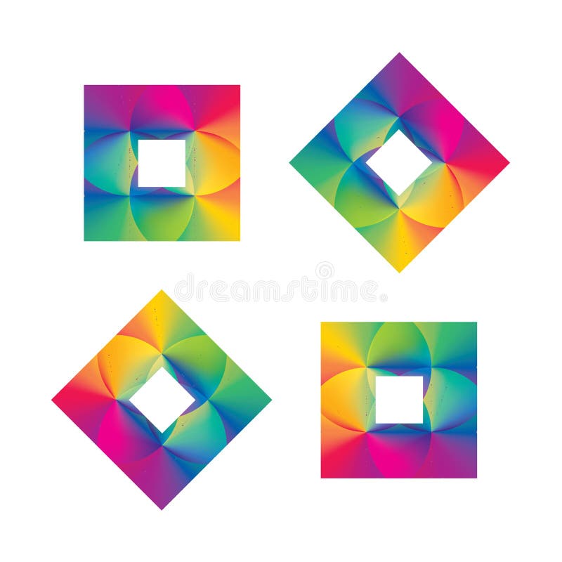 Rainbow gradient squares stock vector. Illustration of radial - 132401445