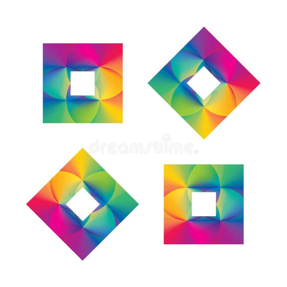 Rainbow gradient squares stock vector. Illustration of radial - 132401445