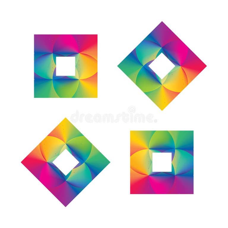 Rainbow gradient squares stock vector. Illustration of radial - 132401445