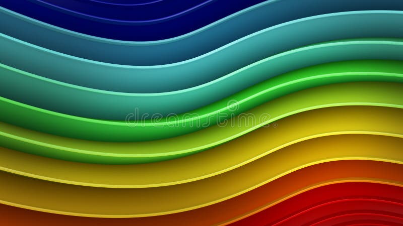 Rainbow Gradient Cubes 3D Render Stock Illustration - Illustration of ...