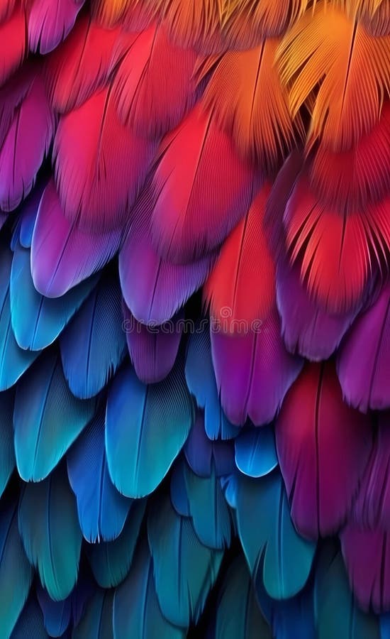 Rainbow Gradient Wing Texture. Generative AI Stock Illustration ...