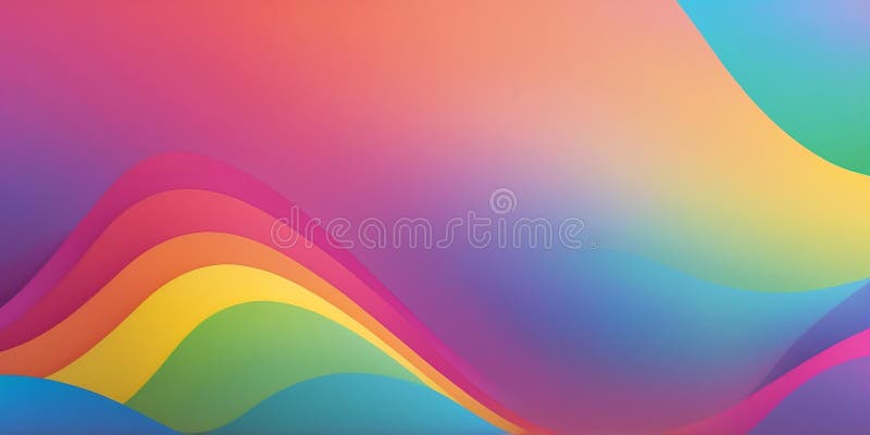 Rainbow Grainy Gradient Smooth Transition Ai Generated Stock ...