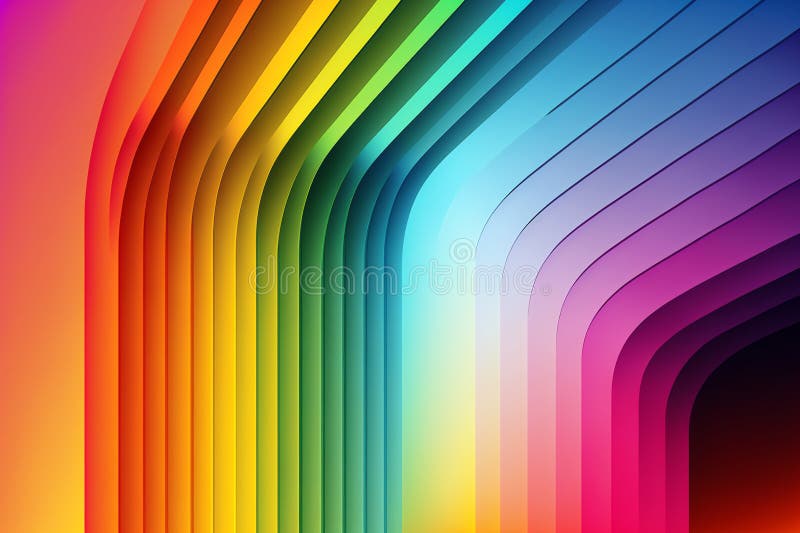 Rainbow Graphic Neon Light Color Gradient Stripes Stock Image - Image ...