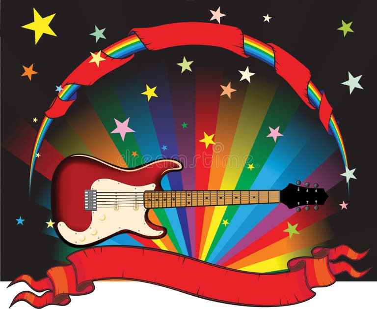 Rainbow Guitar Stock Illustrations – 2,043 Rainbow Guitar Stock ...