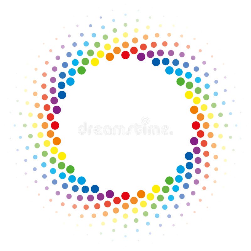 Rainbow Halftone Swirl Circle Frame Vector Design Element. Stock Vector ... Rainbow Halftone Swirl Circle Frame Vector Design Element. Stock Vector ...