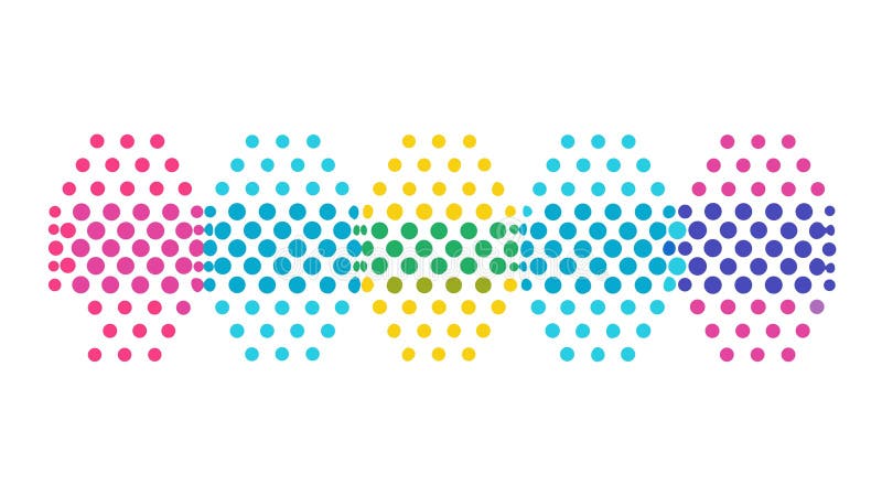 Rainbow Halftone Wave Pattern Design, Vector Design Generative AI Stock ...