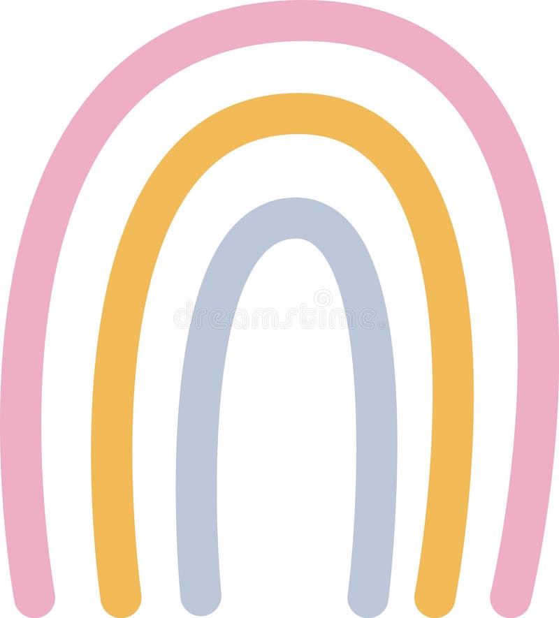 Rainbow Hand Drawn stock vector. Illustration of abstract - 299410802