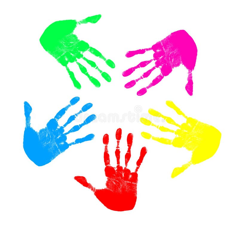 Rainbow Hands stock illustration. Illustration of fingers - 7111296
