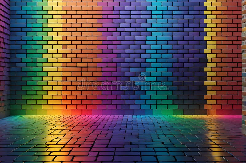 Rainbow Harmony: Generative AI Technology Crafts a Wall with Gleaming ...