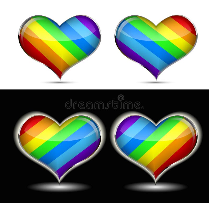 Glossy rainbow web buttons stock vector. Illustration of isolated ...