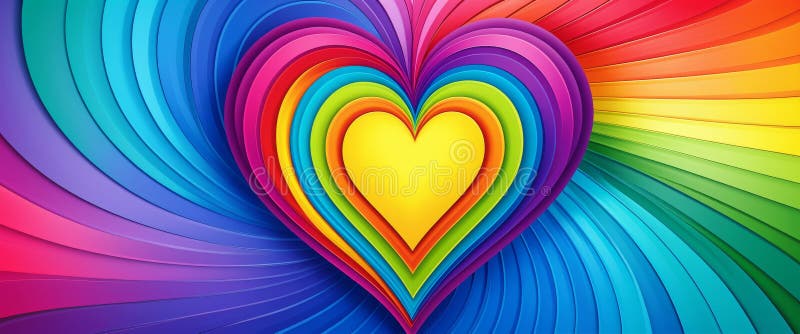Rainbow Heart Abstract Backgrounds for Creative Designs Stock Photo ...