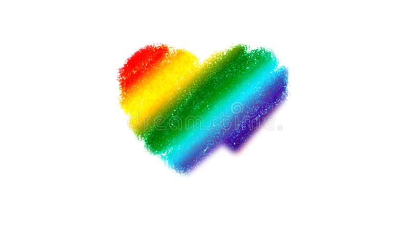 Rainbow Heart Drawing stock footage. Video of wedding - 41910616