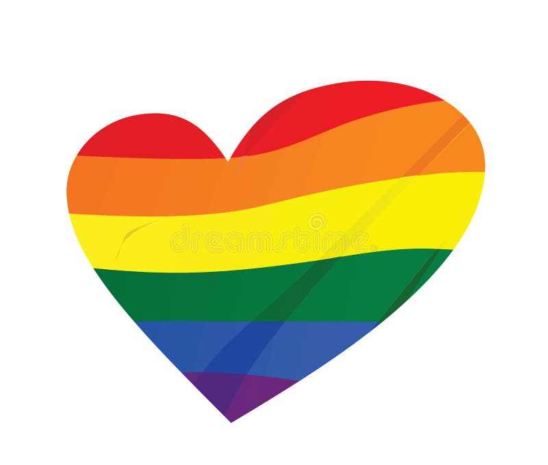 Rainbow Heart. Lgbt Concept Stock Vector - Illustration of isolated ...