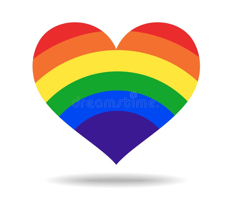 Rainbow Heart Love Logo Icon Vector Illustration Lgbt Heart In Format