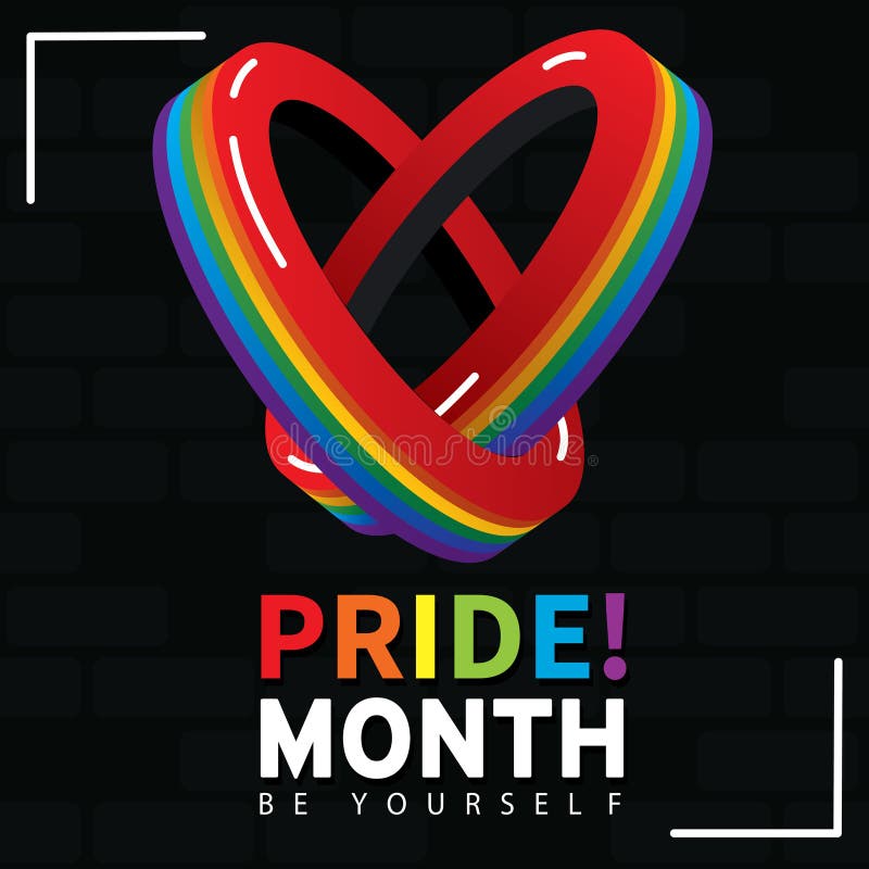 Rainbow Heart Pride Symbol. Vector Stock Vector - Illustration of pride ...