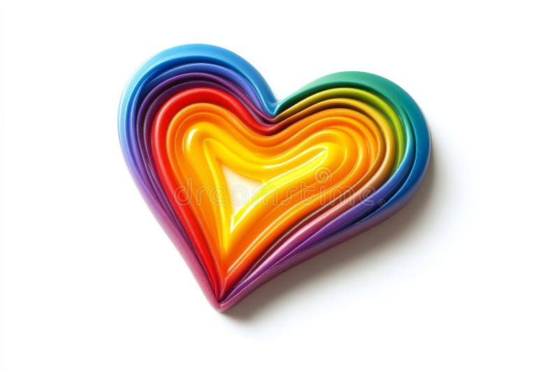 Rainbow Heart Symbol of Love and Unity Representing Diversity ...