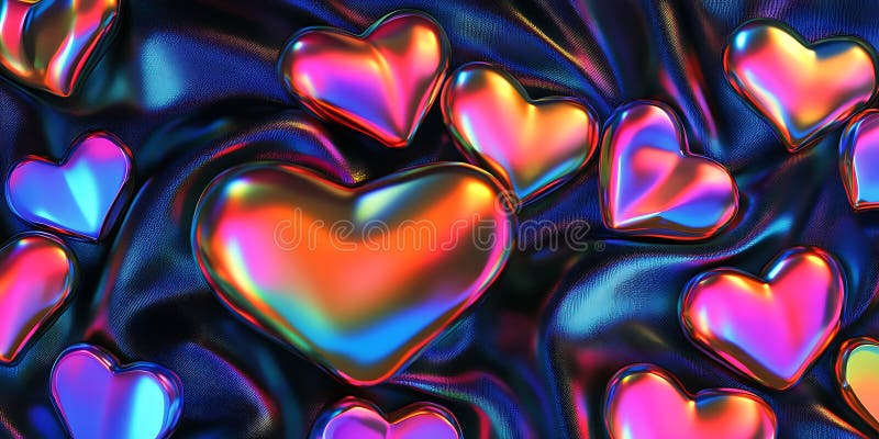 Rainbow Hearts Abstract Love Background Stock Illustration - Illustration of rainbow, colorful ...