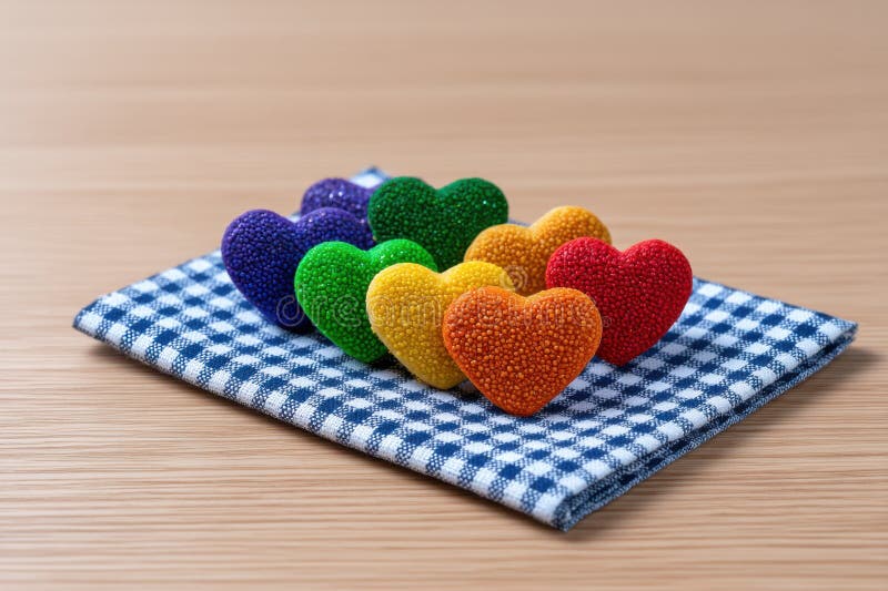 Rainbow Hearts: a Celebration of Love and Pride Stock Illustration ...