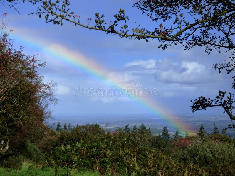 Rainbow stock photo. Image of hill, hilltop, atop, veiw - 77930440