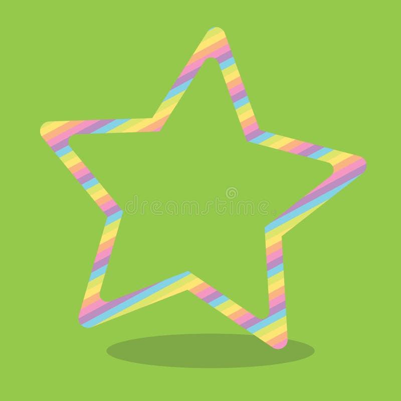 Rainbow hollow star 23 stock vector. Illustration of hollow - 197987815