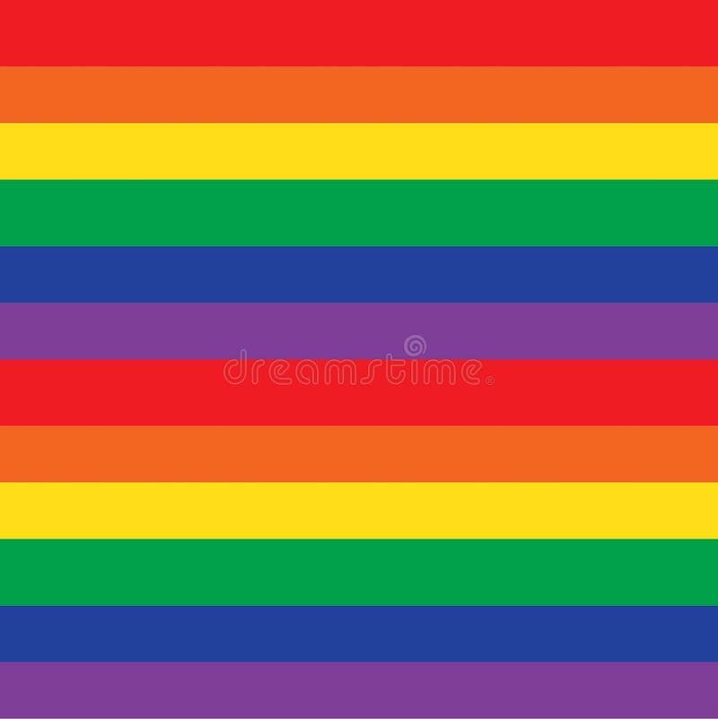 Rainbow Stripe Seamless Pattern Background in Horizontal Style Stock ...