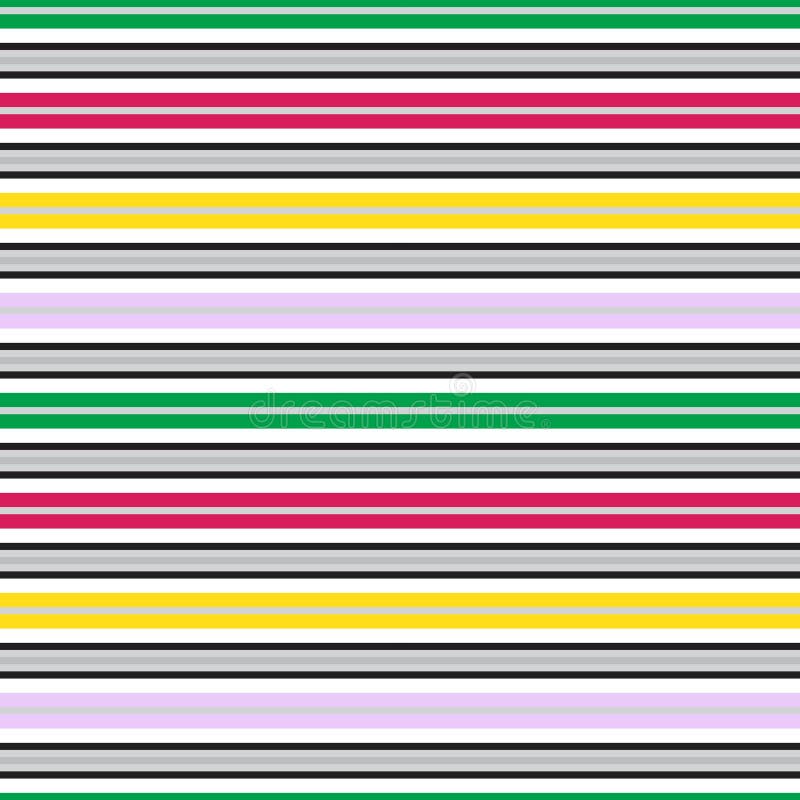 Rainbow Stripe Seamless Pattern Background in Horizontal Style Stock ...