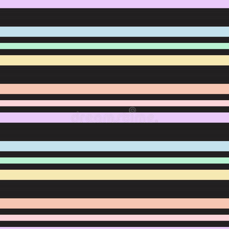 Rainbow Stripe Seamless Pattern Background in Horizontal Style Stock ...