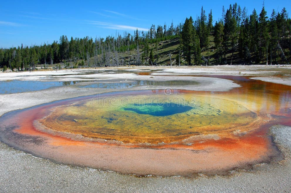Rainbow Hot Spring stock photo. Image of geyser, colorful - 13181244