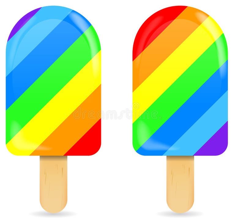 Rainbow Ice Cream Stick Stock Illustrations – 927 Rainbow Ice Cream ...