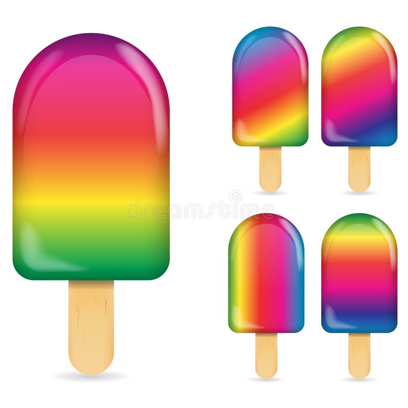Rainbow ice cream stock illustration. Illustration of heat - 20323050