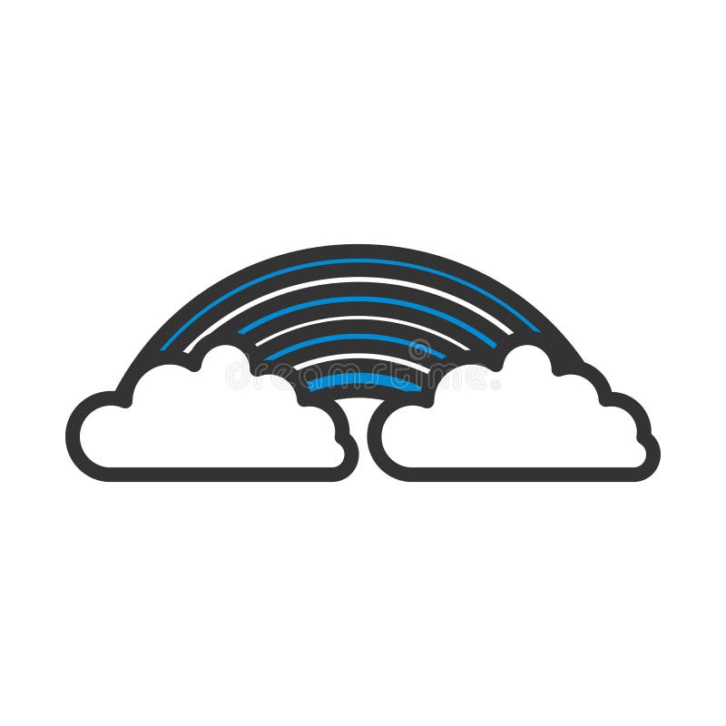 Rainbow Icon stock vector. Illustration of bright, happy - 256887116