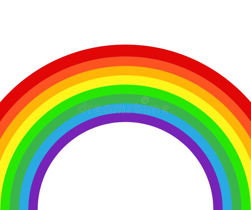 Rainbow Icon Flat Spectrum. Colorful Sky Nature Element Symbol, Vector ...