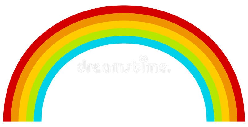 Rainbow Icon, Flat Style. Vector Clipart Stock Vector - Illustration of ...