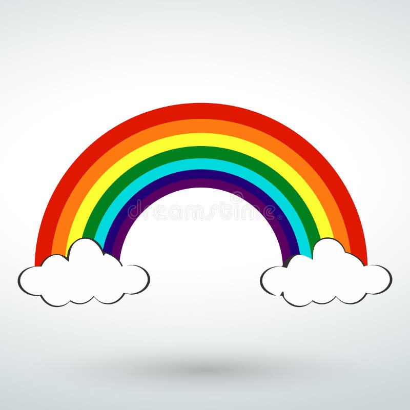 Rainbow Icon Flat on a White Backround Stock Illustration ...