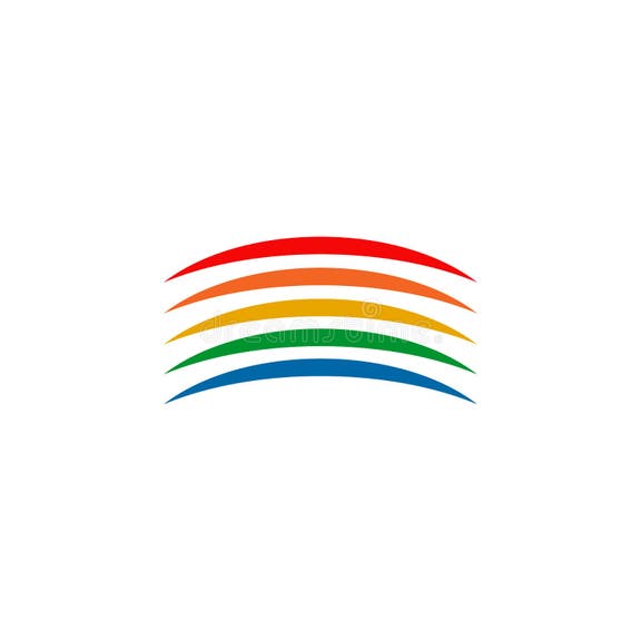 Rainbow Icon Logo Design Vector Template Stock Vector - Illustration of ...